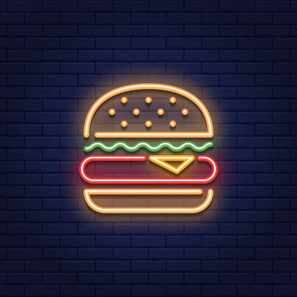 Burger Neon Sign, Food Neon Sign